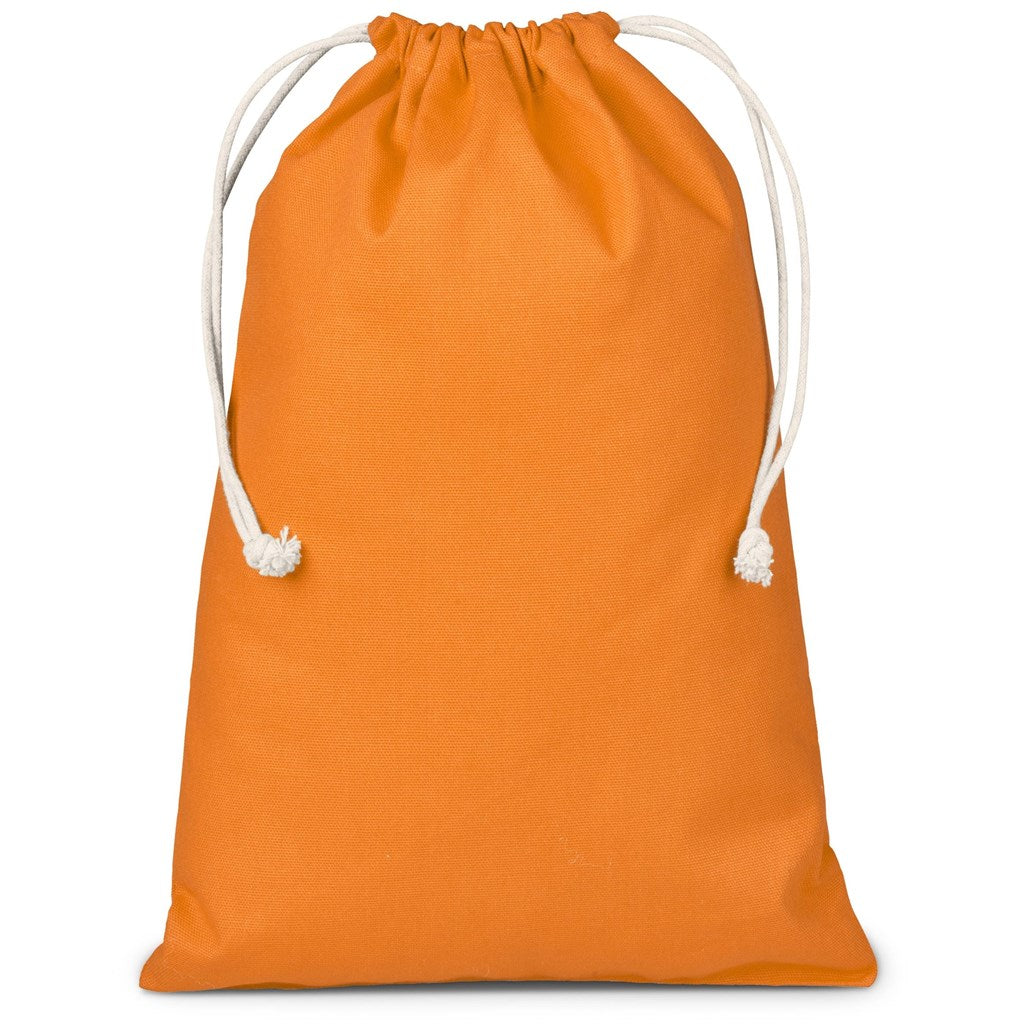 Allsorts Maxi Cotton Drawstring Pouch - Orange - Drawstring bags